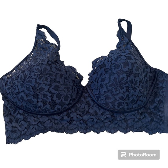Maidenform | Intimates & Sleepwear | Maidenform Baby Blue Lacy Padded ...